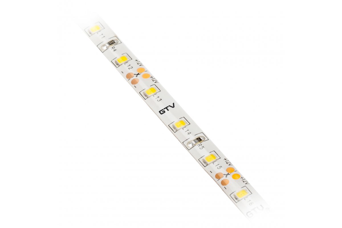 Taśma Flash 2835, 300 LED neutralny biały 4000K, 38W, wodoodporna 8mm, Rolka 5m, 12V - GTV